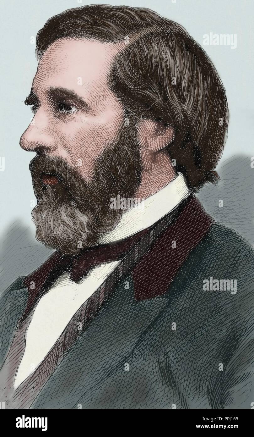 George S. Boutwell (1818-1905). American politician. Engraving in The ...