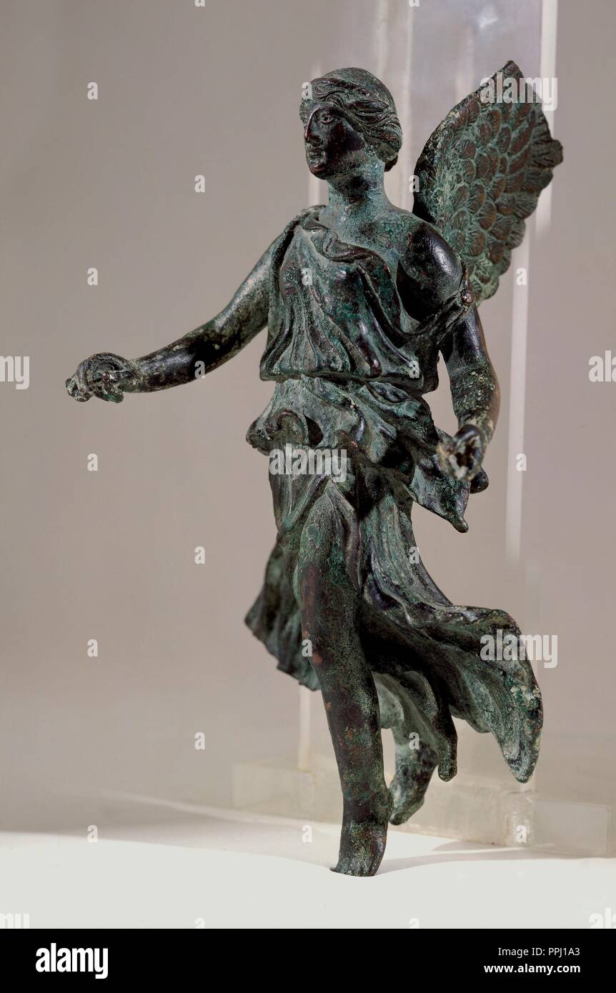 VICTORIA ALADA - SIGLO I - BRONCE - 22,5 x 12,5 cm - ESCULTURA ROMANA ...