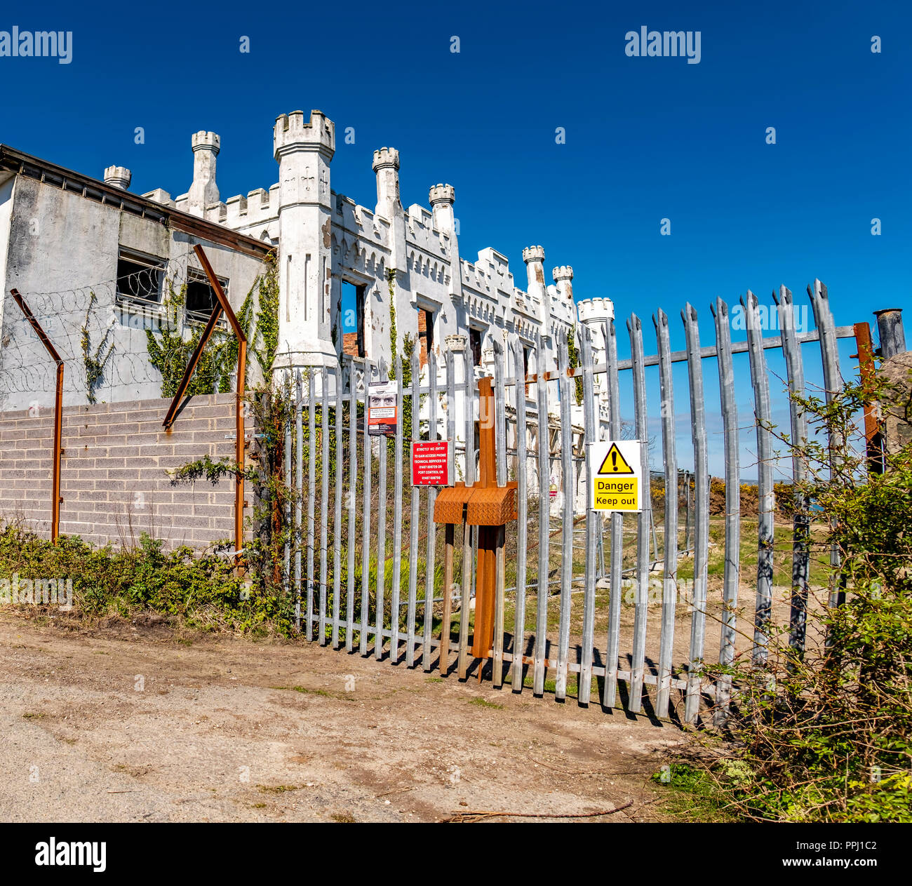 HOLYHEAD / WALES - APRIL 30 2018 : Sign asking for help by the ...