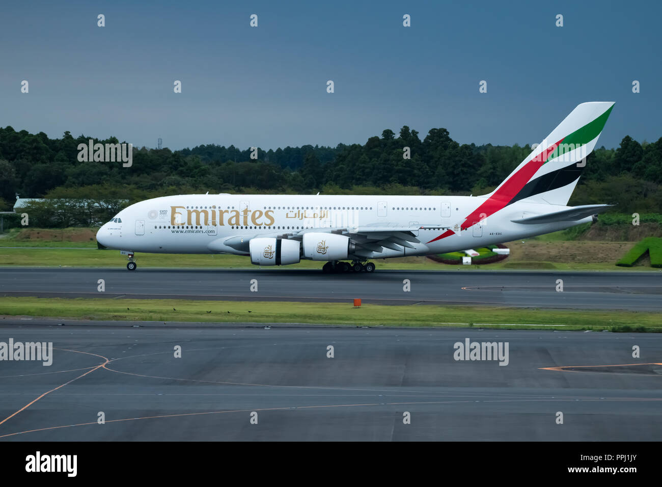 Emirates Airlines Airbus 380 Stock Photo - Alamy