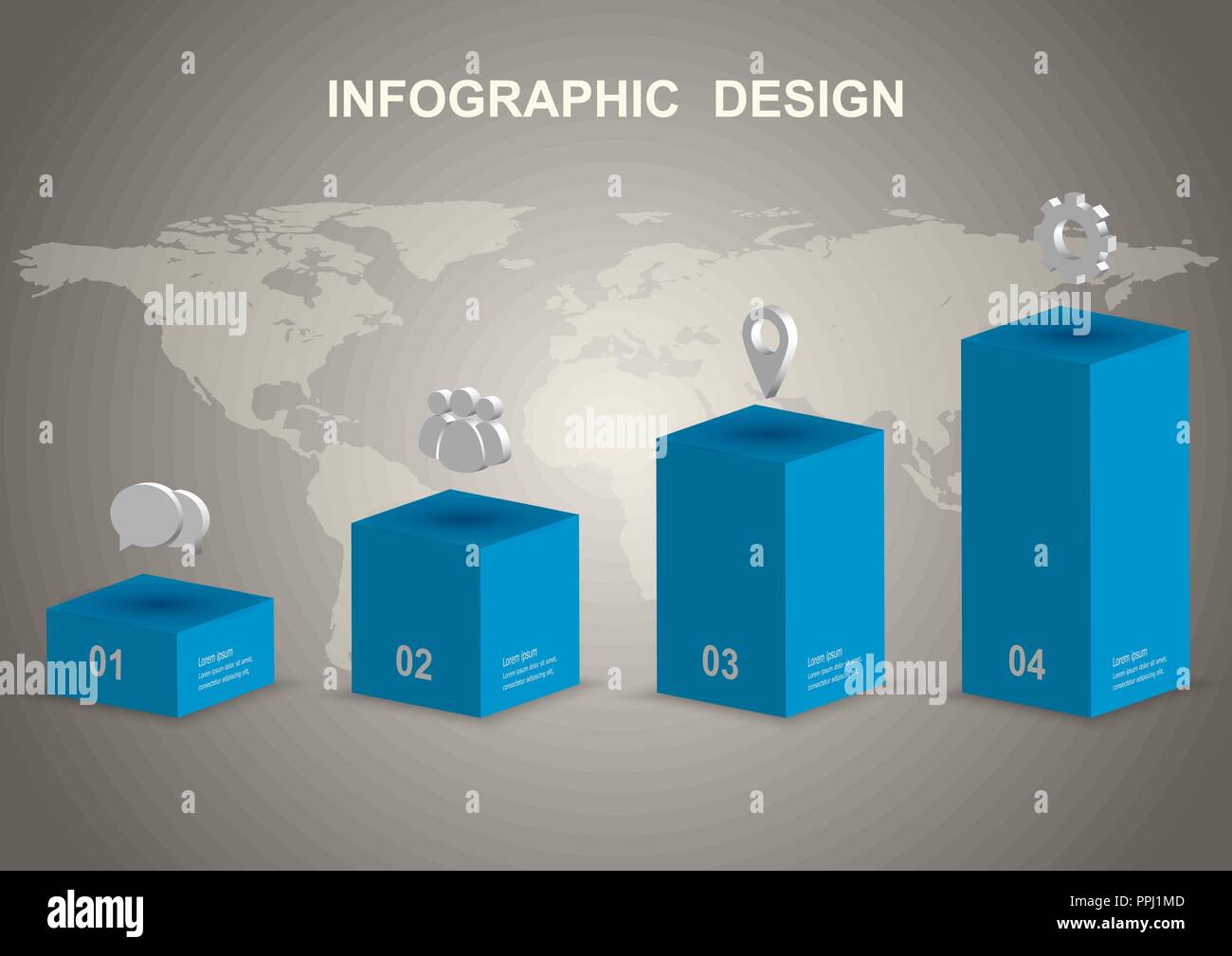 Modern 3D infographic design template. Can be used for business step ...