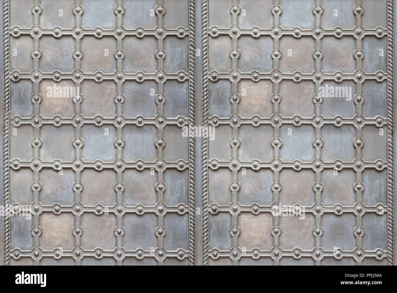 Seamless texture of ancient iron gate with decor elements Stock Photo ...