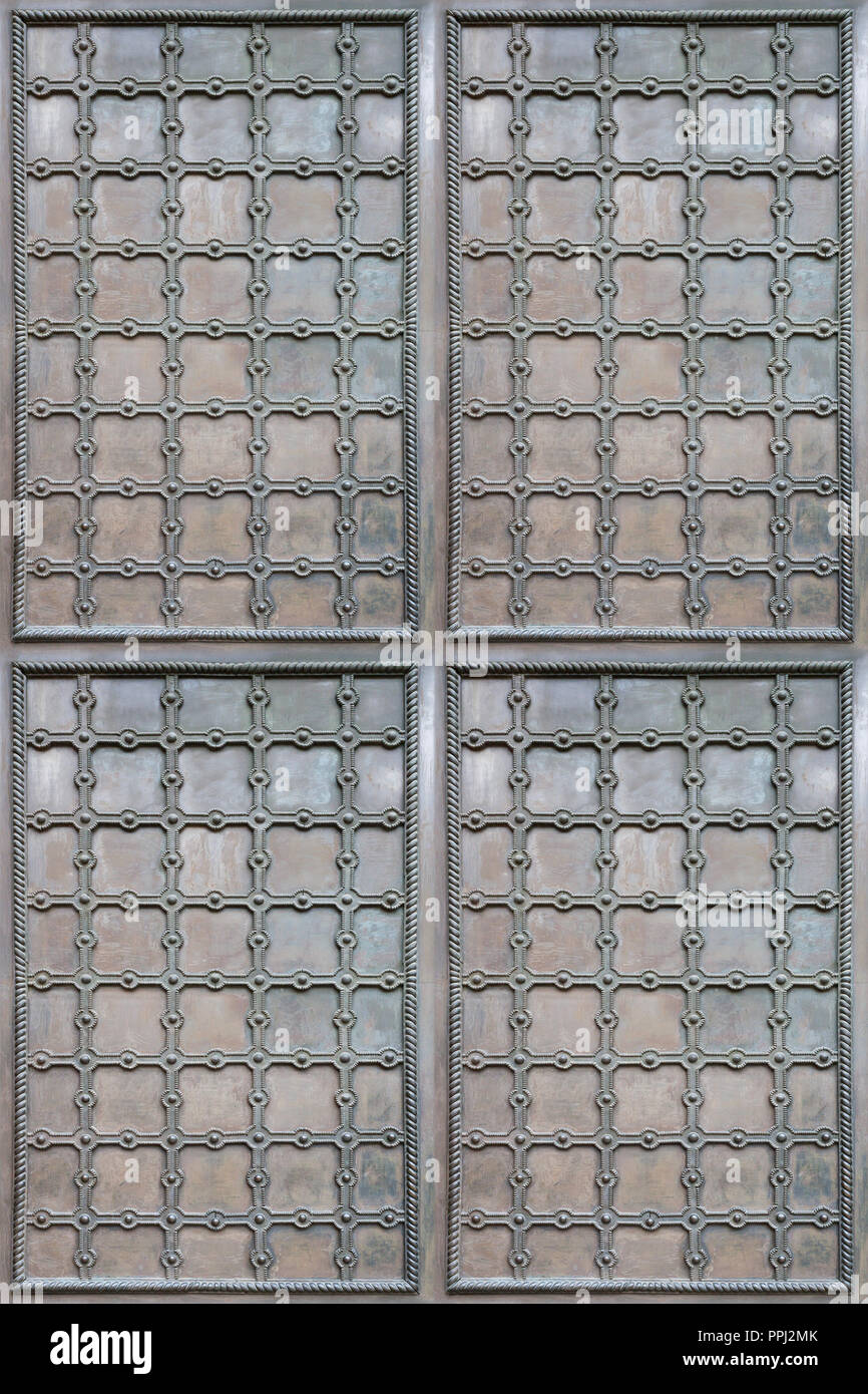 Seamless texture of ancient iron gate with decor elements Stock Photo ...