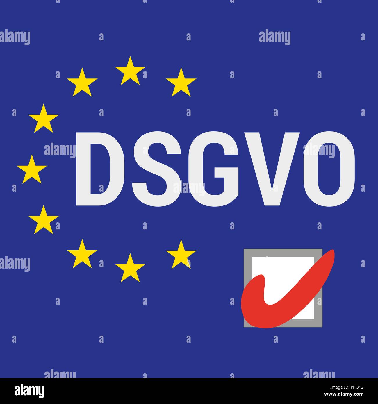 Gdpr sign european general Stock Vector Images - Alamy