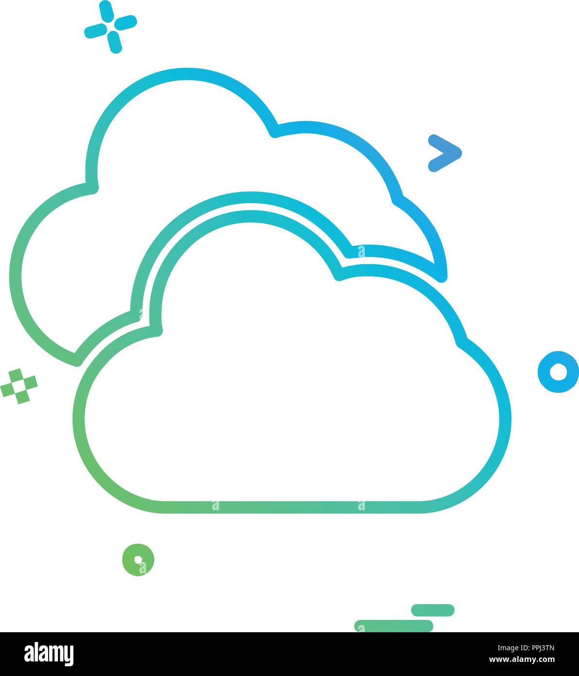Cloudy weather icon design vector Stock Vector Image & Art - Alamy