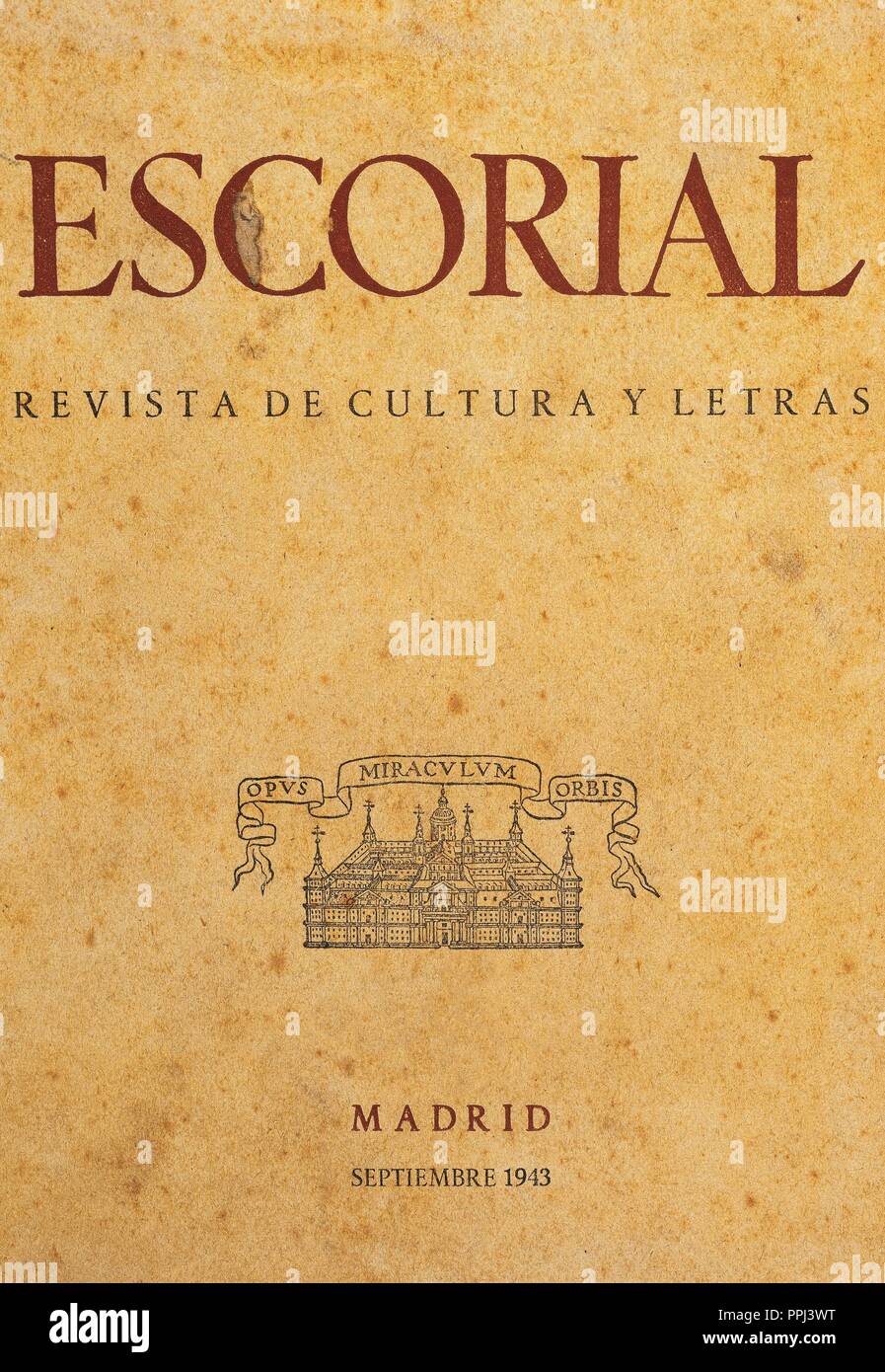 Escorial. Spanish magazine of Culture and Letters. Number 1-2. Notebook ...