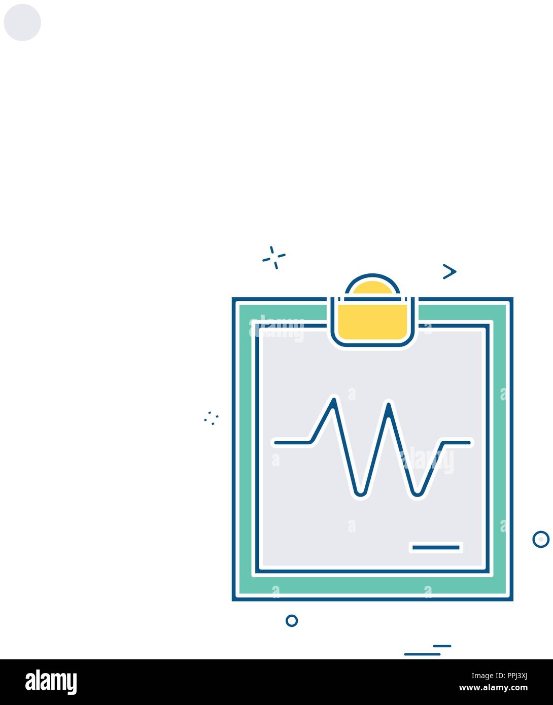 ECG report icon design vector Stock Vector Image & Art - Alamy