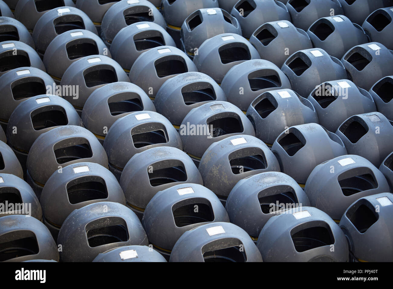 A group of bins awaiting use Stock Photo - Alamy