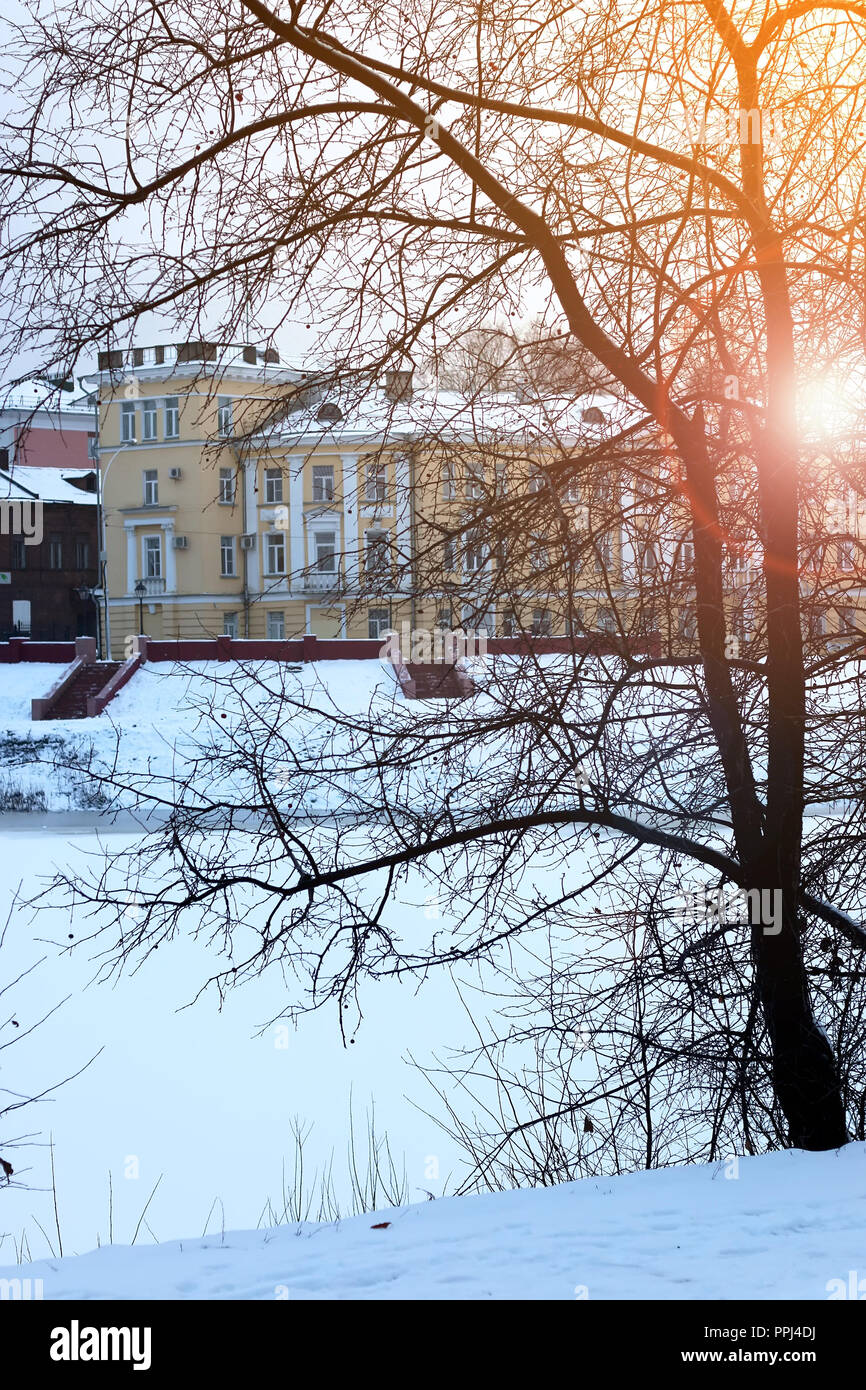 city landscape architecture winter Stock Photo - Alamy