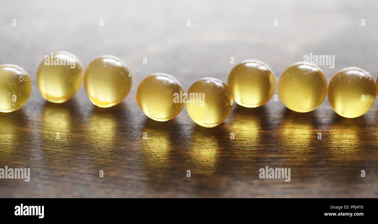 Fish fat. Medical products for the treatment of diseases. The co Stock ...