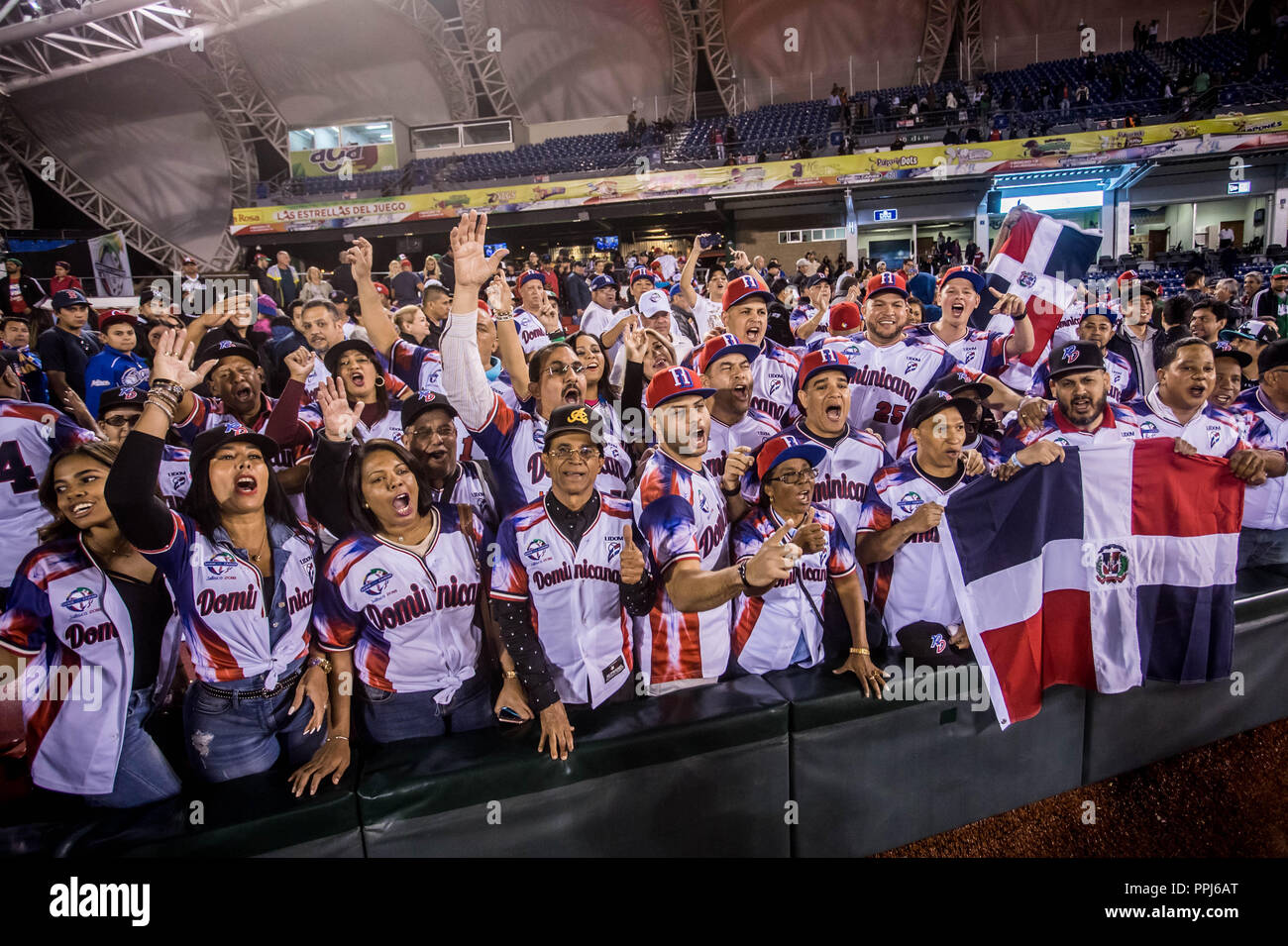 Fanáticos de beisbol celebran con el equipo de Republica Dominicana al ...