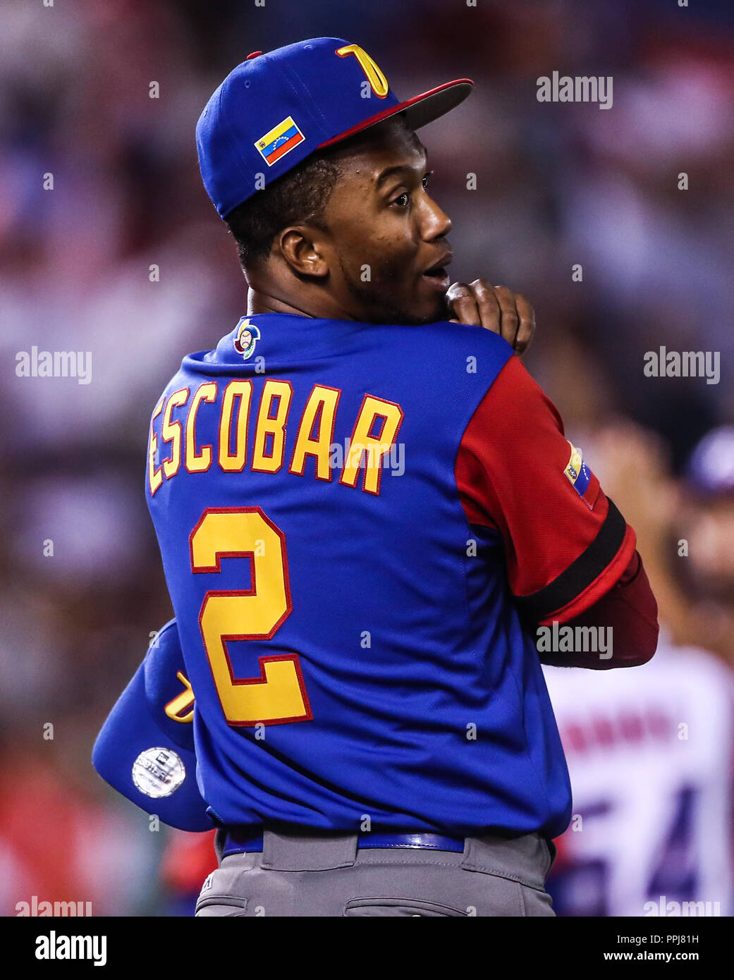 Alcides Escobar, durante el World Baseball Classic en estadio Charros ...