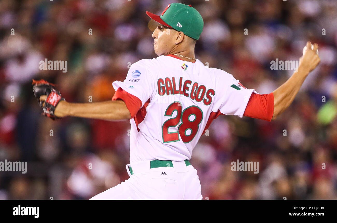 Giovanny Gallegos pitcher relevo de Mexico, durante el partido entre ...