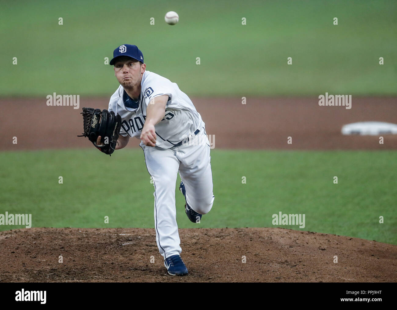 Robbie Erlin. Baseball action during the Los Angeles Dodgers game ...