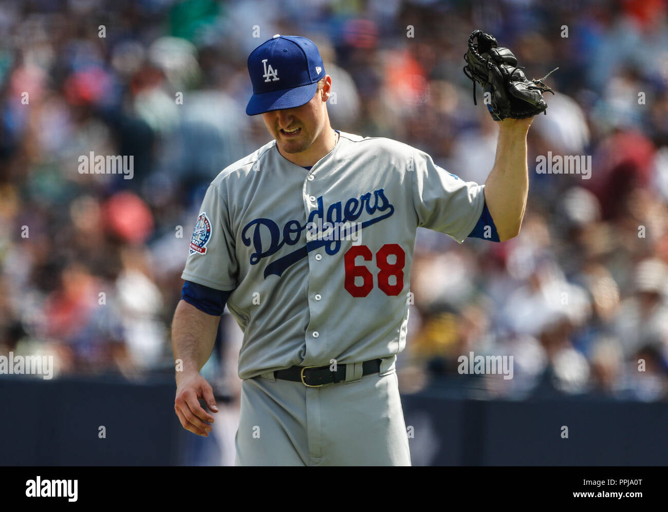 Ross Stripling. Acciones del partido de beisbol, Dodgers de Los Angeles ...