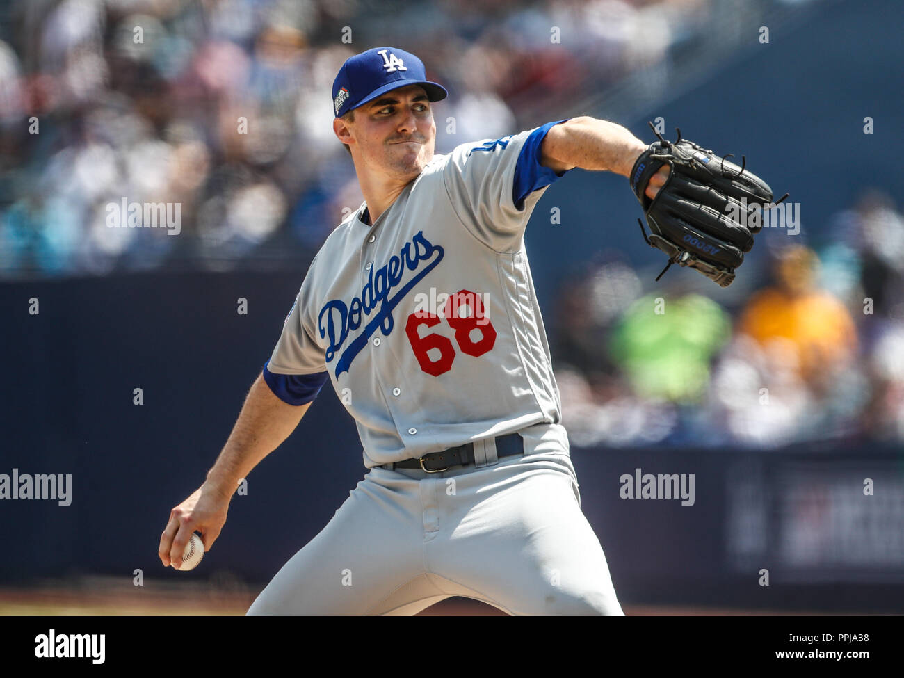 Ross Stripling. Acciones del partido de beisbol, Dodgers de Los Angeles ...