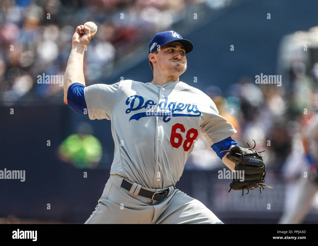 Ross Stripling. Acciones del partido de beisbol, Dodgers de Los Angeles ...