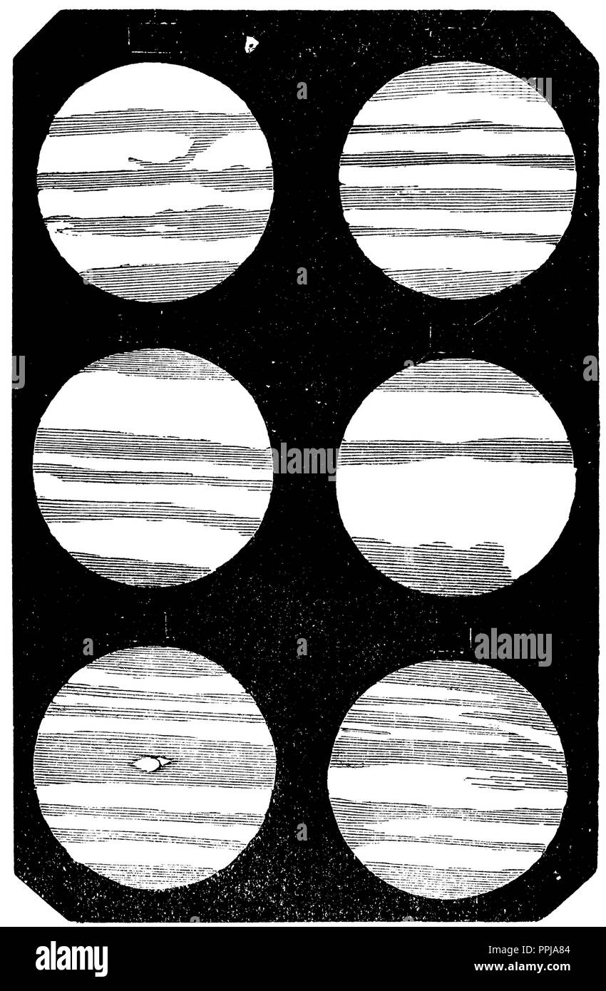 Cloudy stripes on Jupiter, anonym 1881 Stock Photo - Alamy