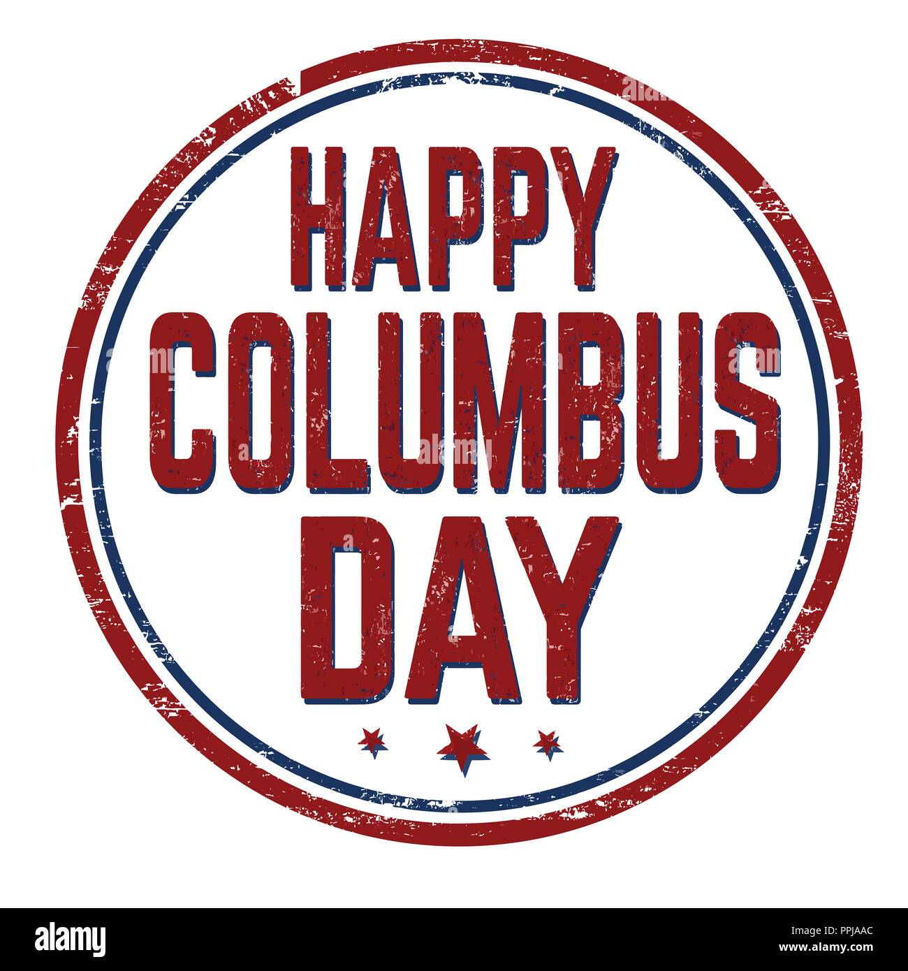 Columbus day sign or stamp on white background, vector illustration ...