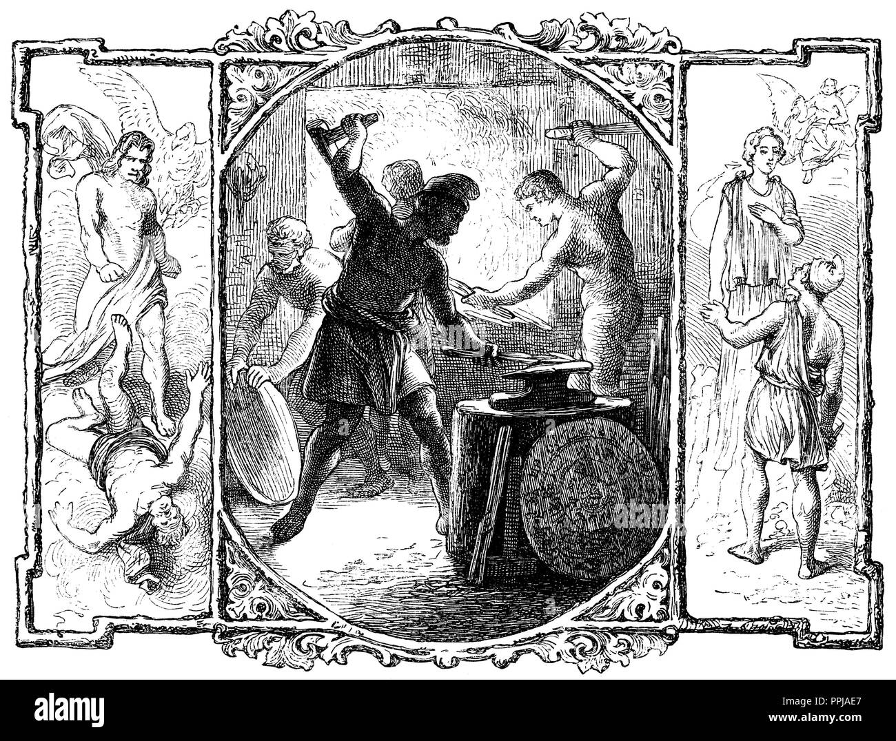 Hephaestus / Hephaestus (Vulcan / Vulcan) and the Cyclops / Cyclops ...