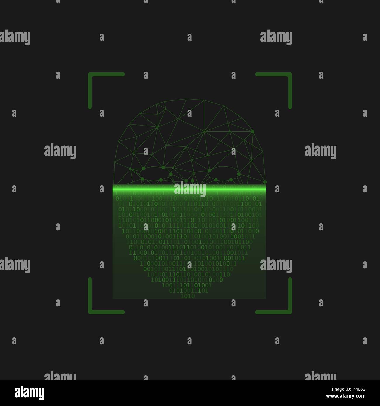 Facial recognition technology sign Stock Vector Images - Alamy