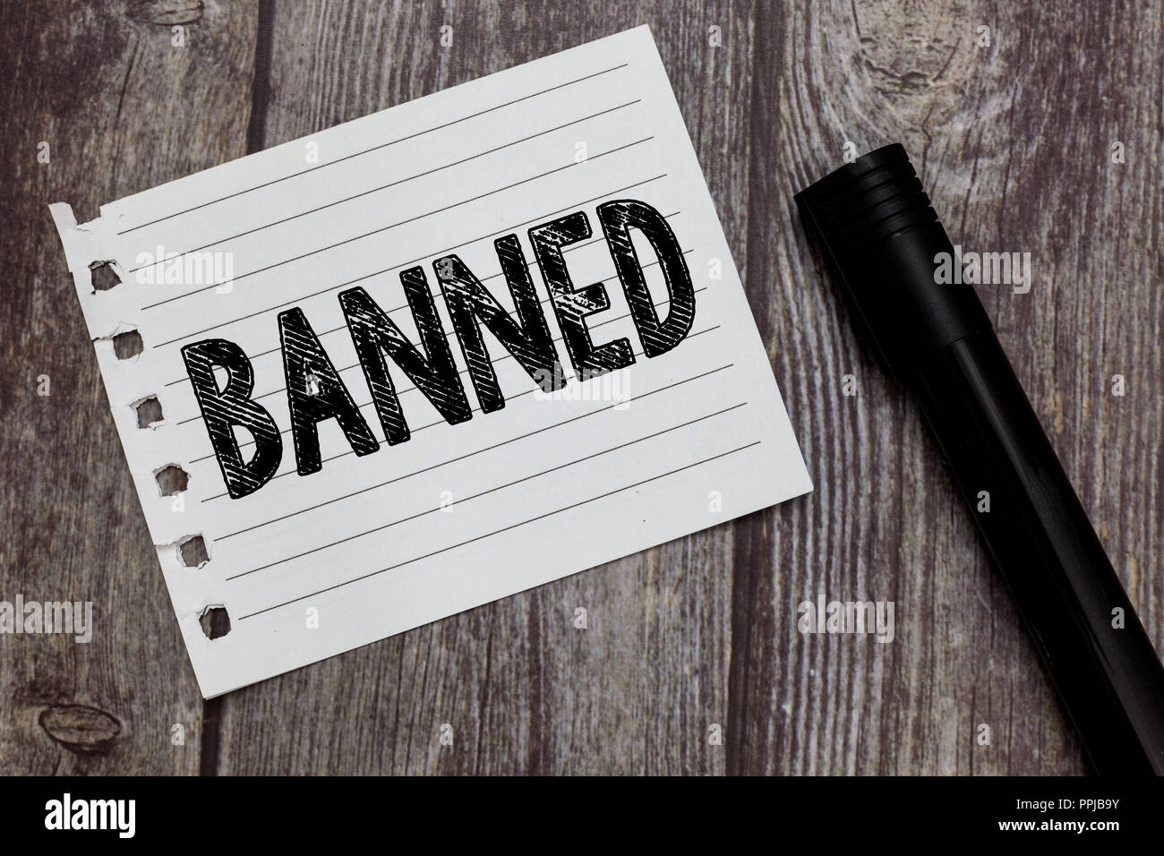 Photo illustration of banned writing hi-res stock photography and ...