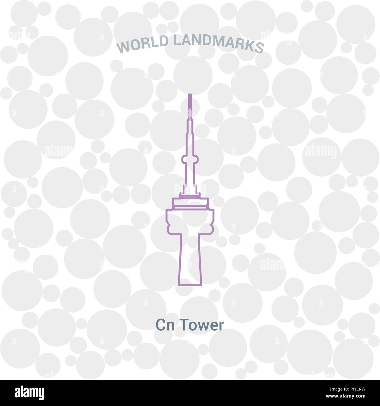 World Famous landmarks design with creative background vector Stock ...