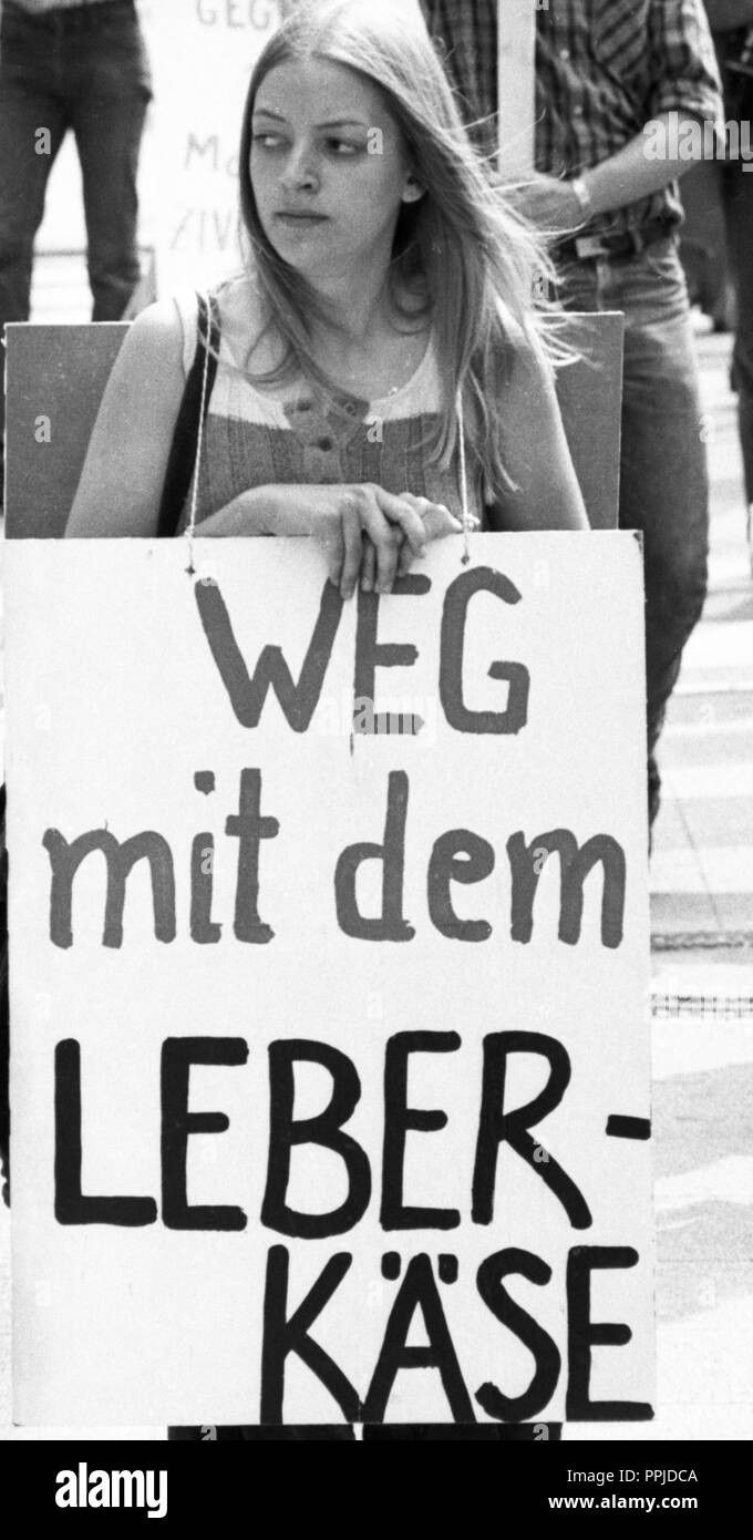 On July 5, 1975 in Essen (Germany), conscientious objectors demonstrate ... On July 5, 1975 in Essen (Germany), conscientious objectors demonstrate ...