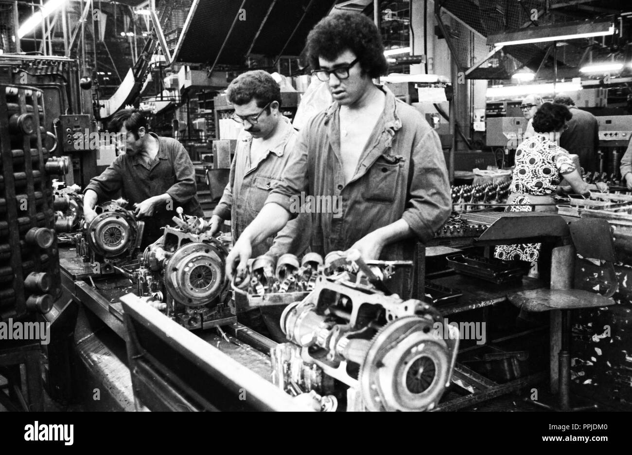 Production of engines, axles and other parts of car production at the ...