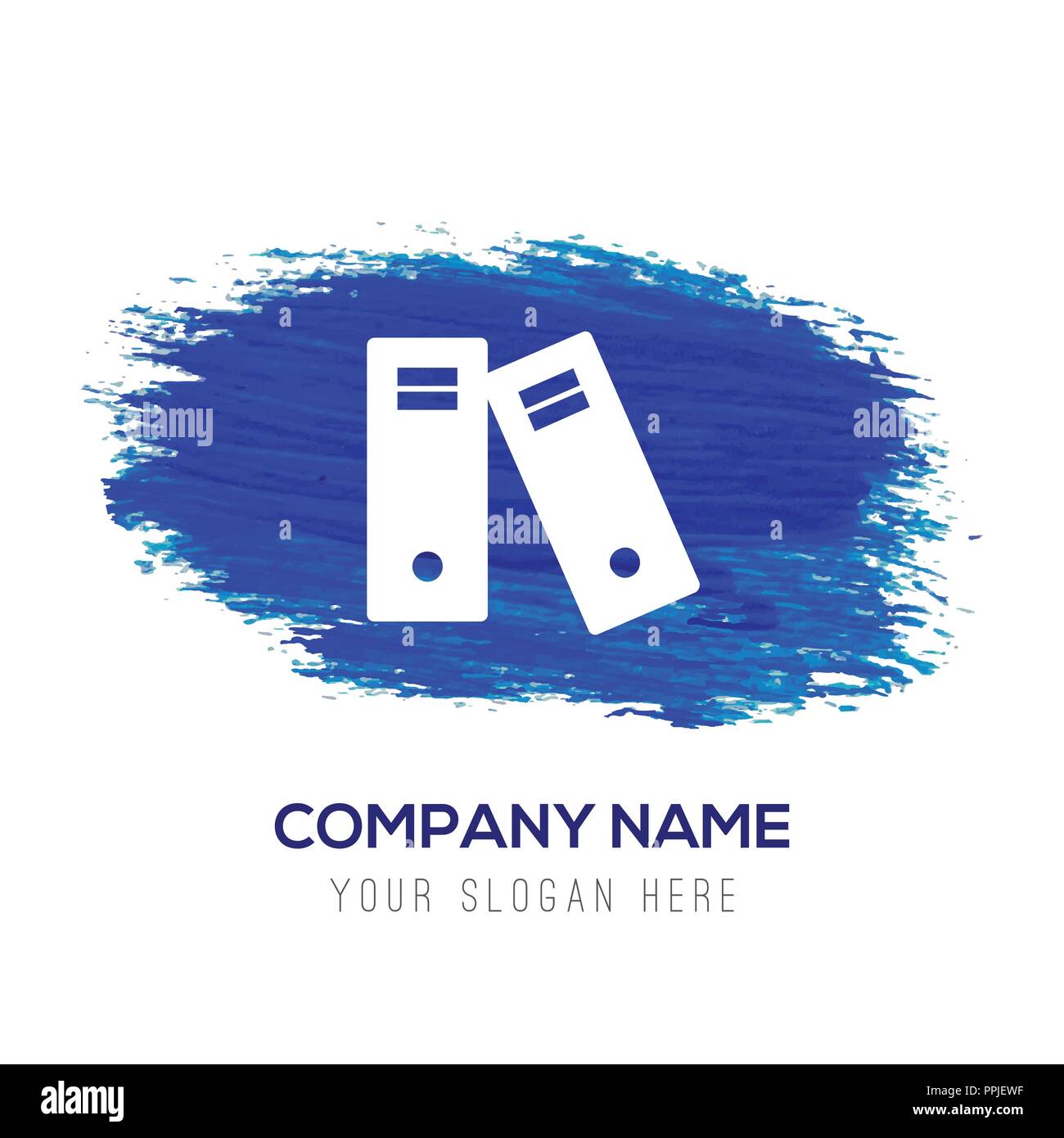 Server icon - Blue watercolor background Stock Vector Image & Art - Alamy