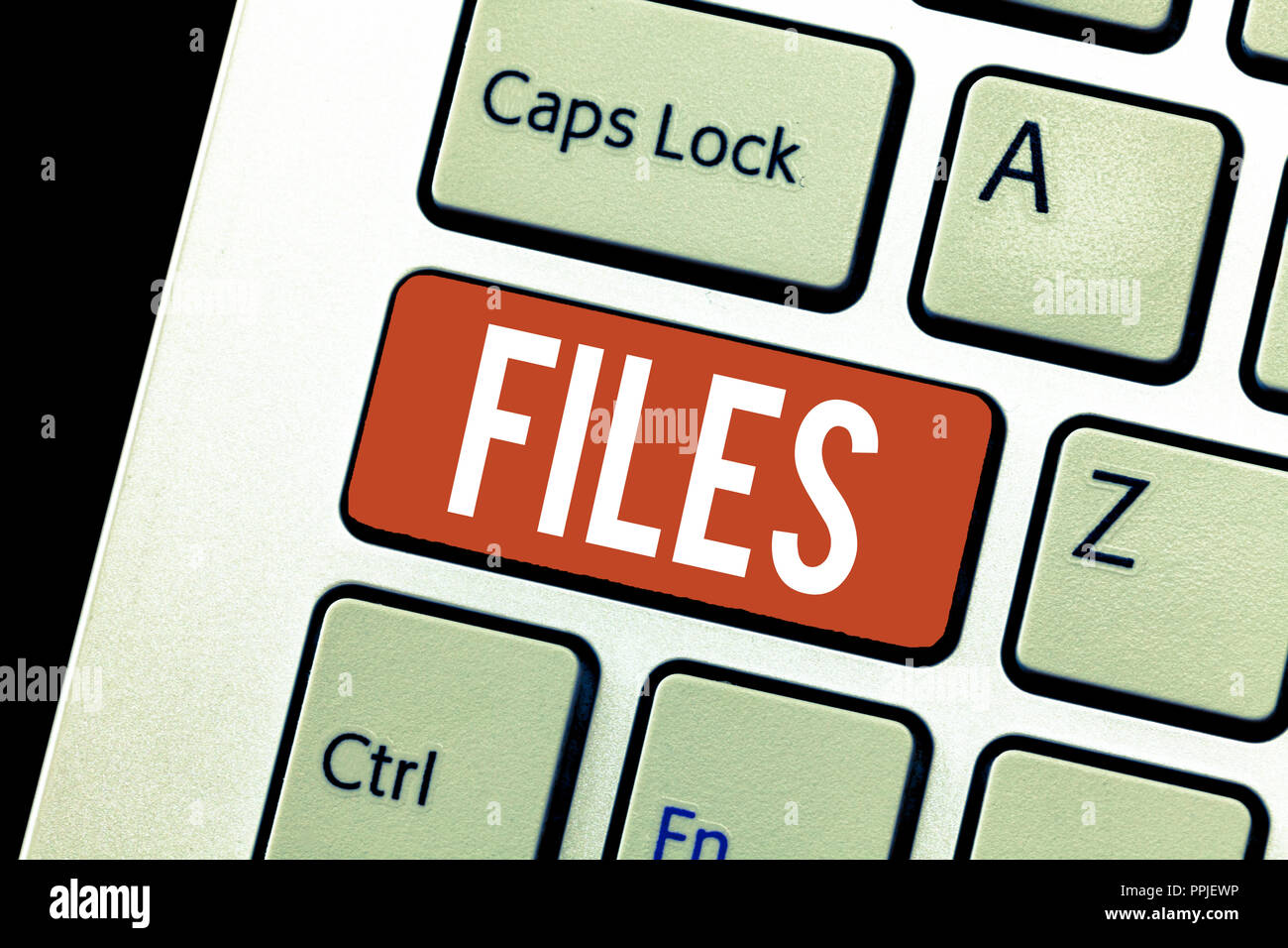 Handwriting text Files. Concept meaning Folder box for holding loose ...