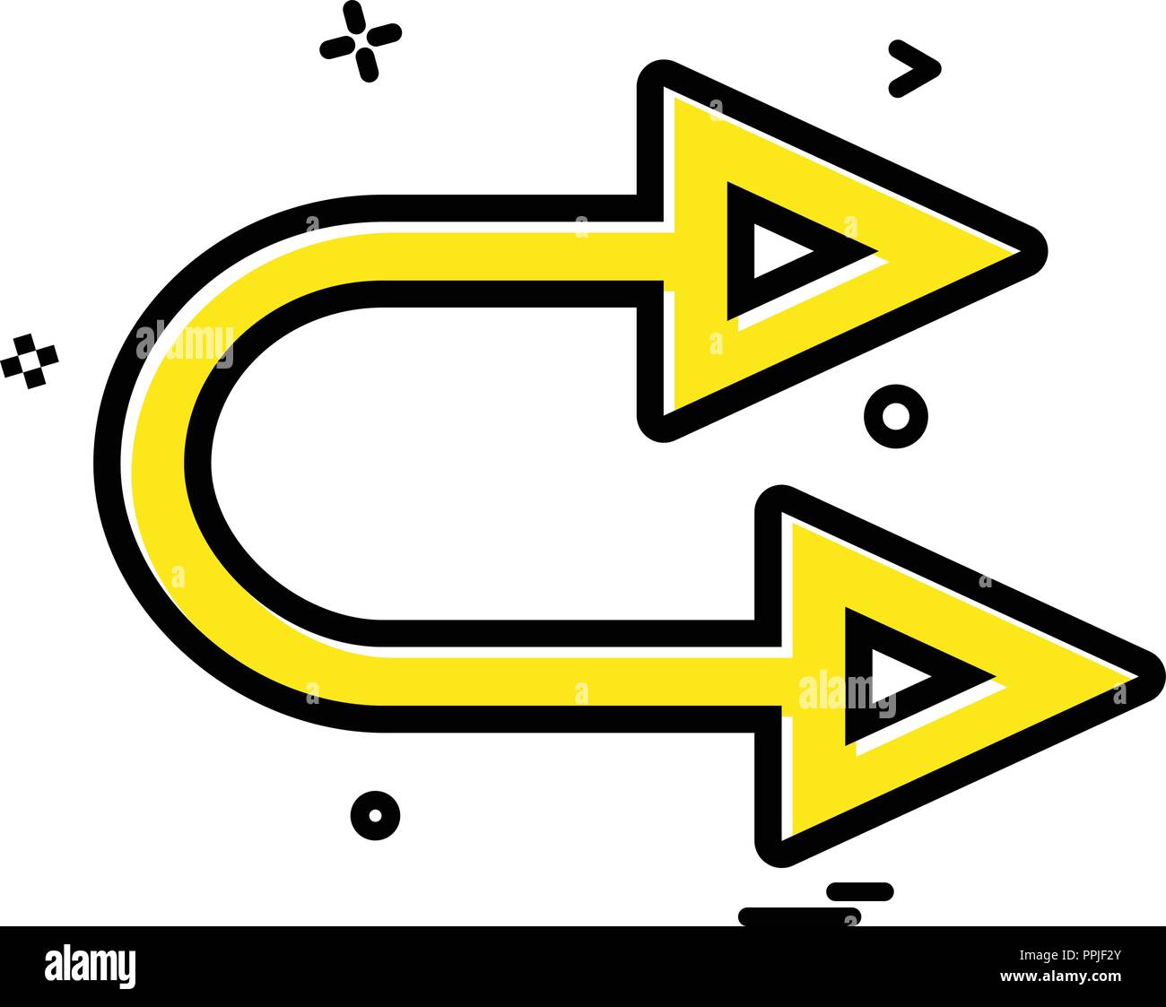 arrow right same two way icon vector design Stock Vector Image & Art ...