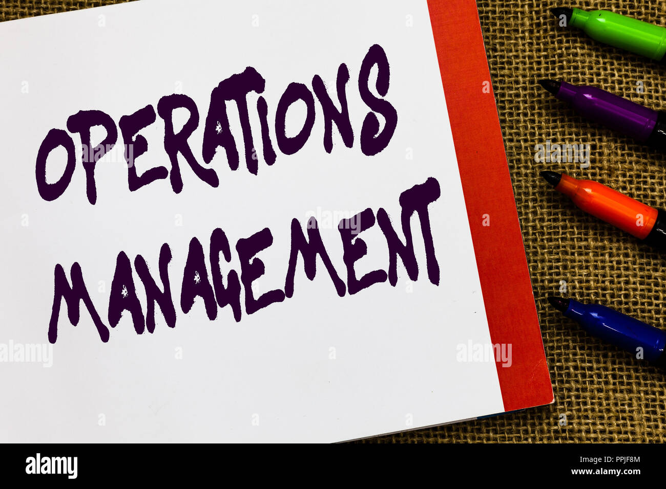 Handwriting text Operations Management. Concept meaning ensure Inputs to Output the Production ...