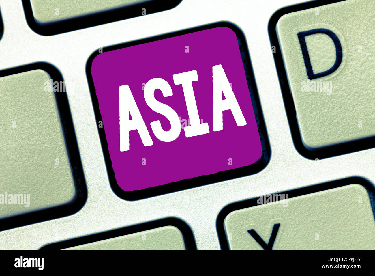 Word writing text Asia. Business concept for Largest and populous ...