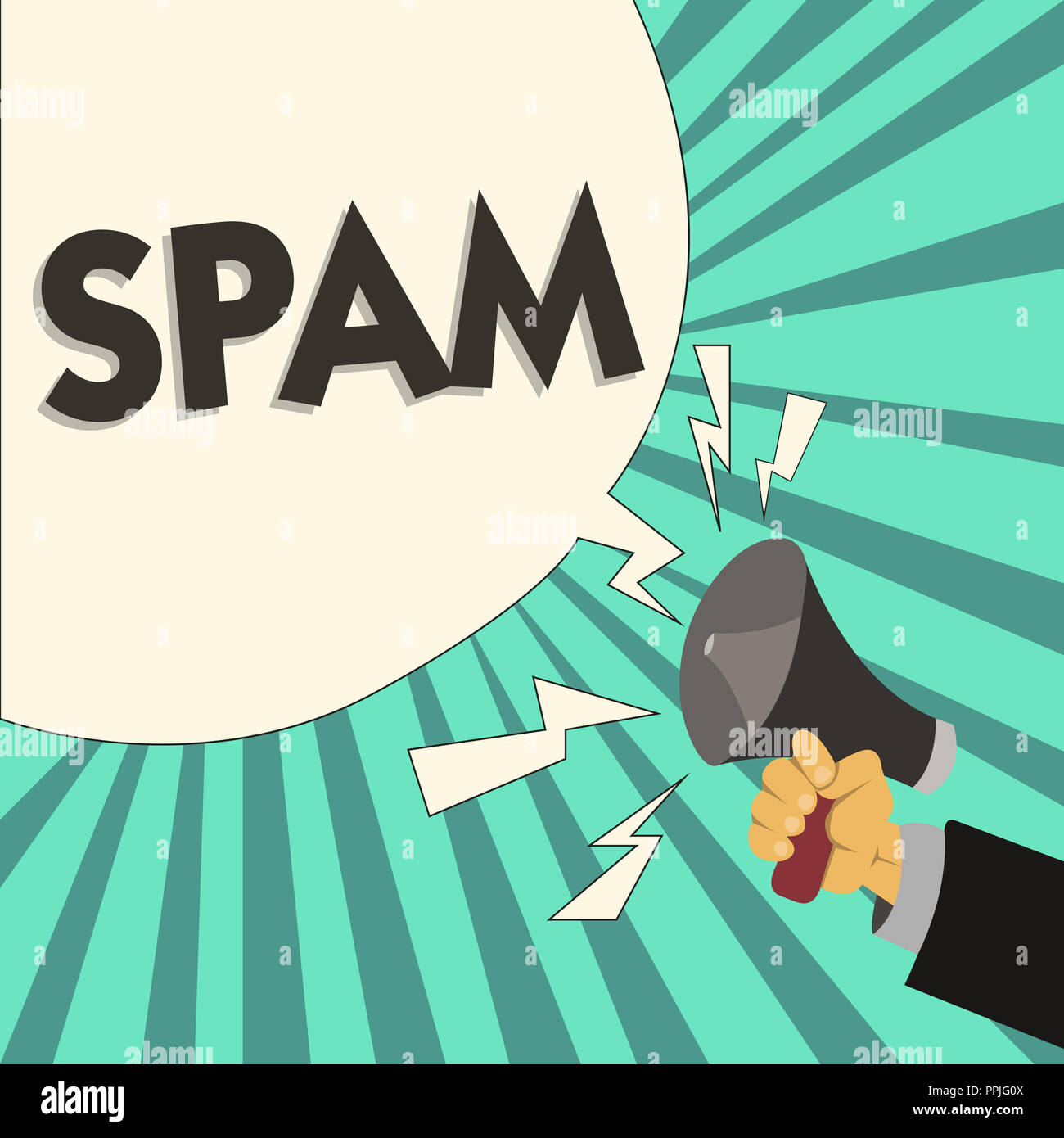 Writing note showing Spam. Business photo showcasing Intrusive ...