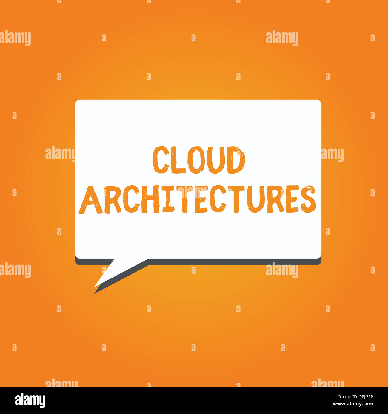 Word writing text Cloud Architectures. Business concept for Various Engineered Databases ...