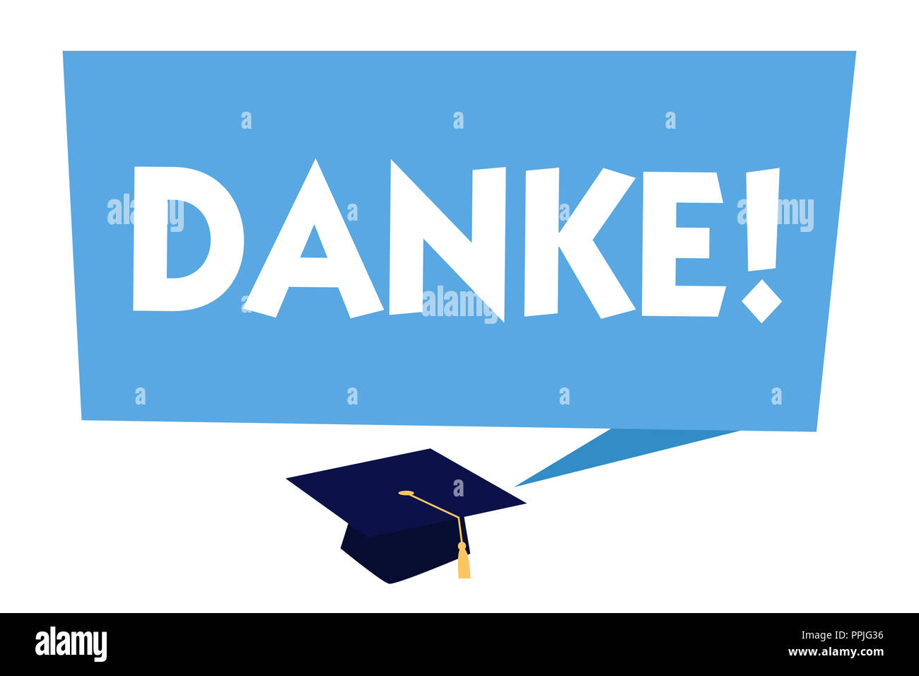 Text sign showing Danke. Conceptual photo used as informal way of ...