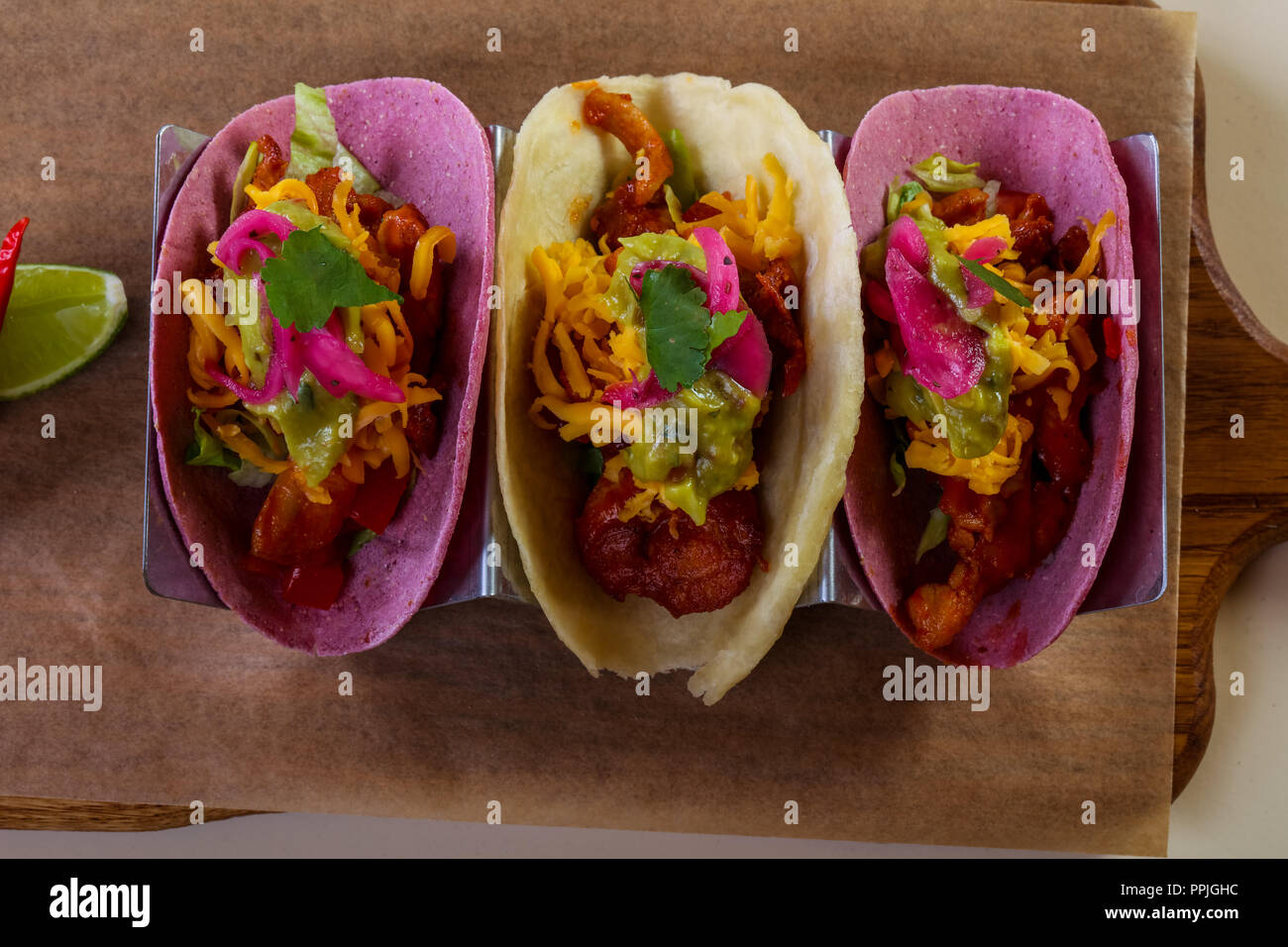 Mexican traditional burrito with meat Stock Photo - Alamy
