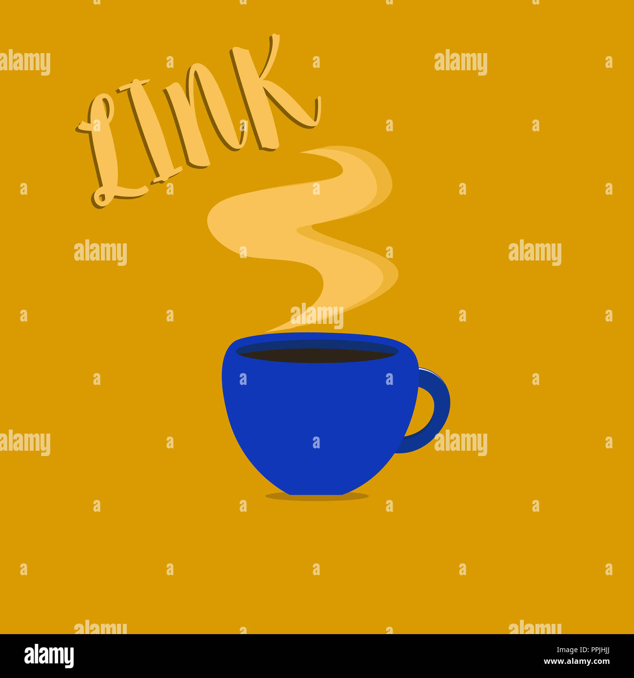 Handwriting text Link. Concept meaning Loop in a chain Network of ...