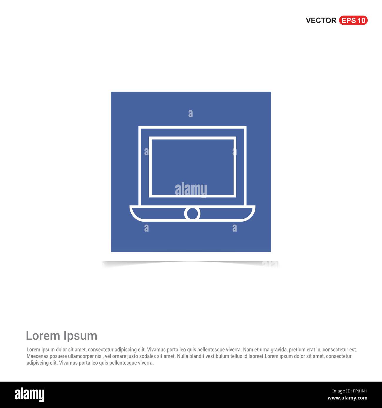 Laptop Icon - Blue photo Frame Stock Vector Image & Art - Alamy