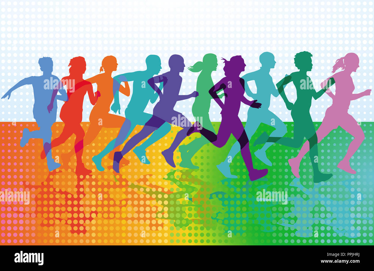 Running people doing sports Stock Photo - Alamy