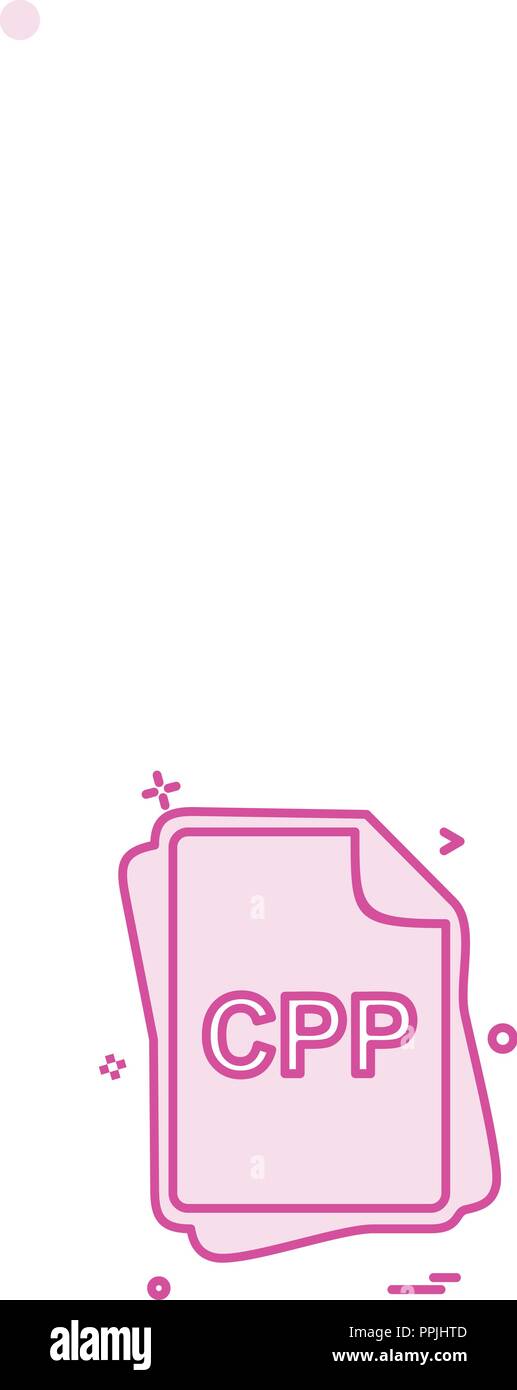 Cpp File Type Icon Design Vector Stock Vector Image And Art Alamy