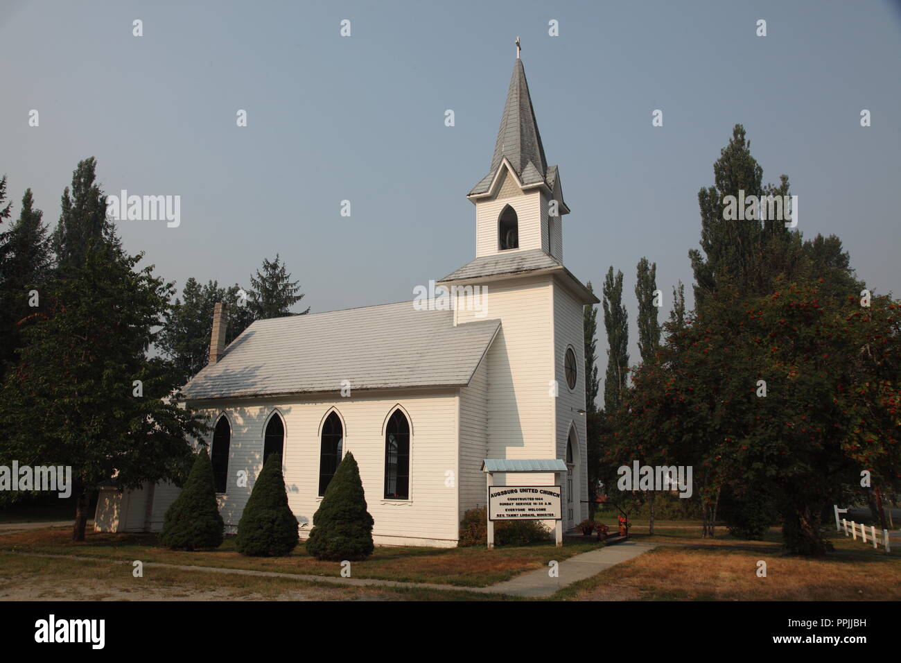 Augsberg United Church at Hagensborg, near Bella Coola,BC, Canada Stock ...