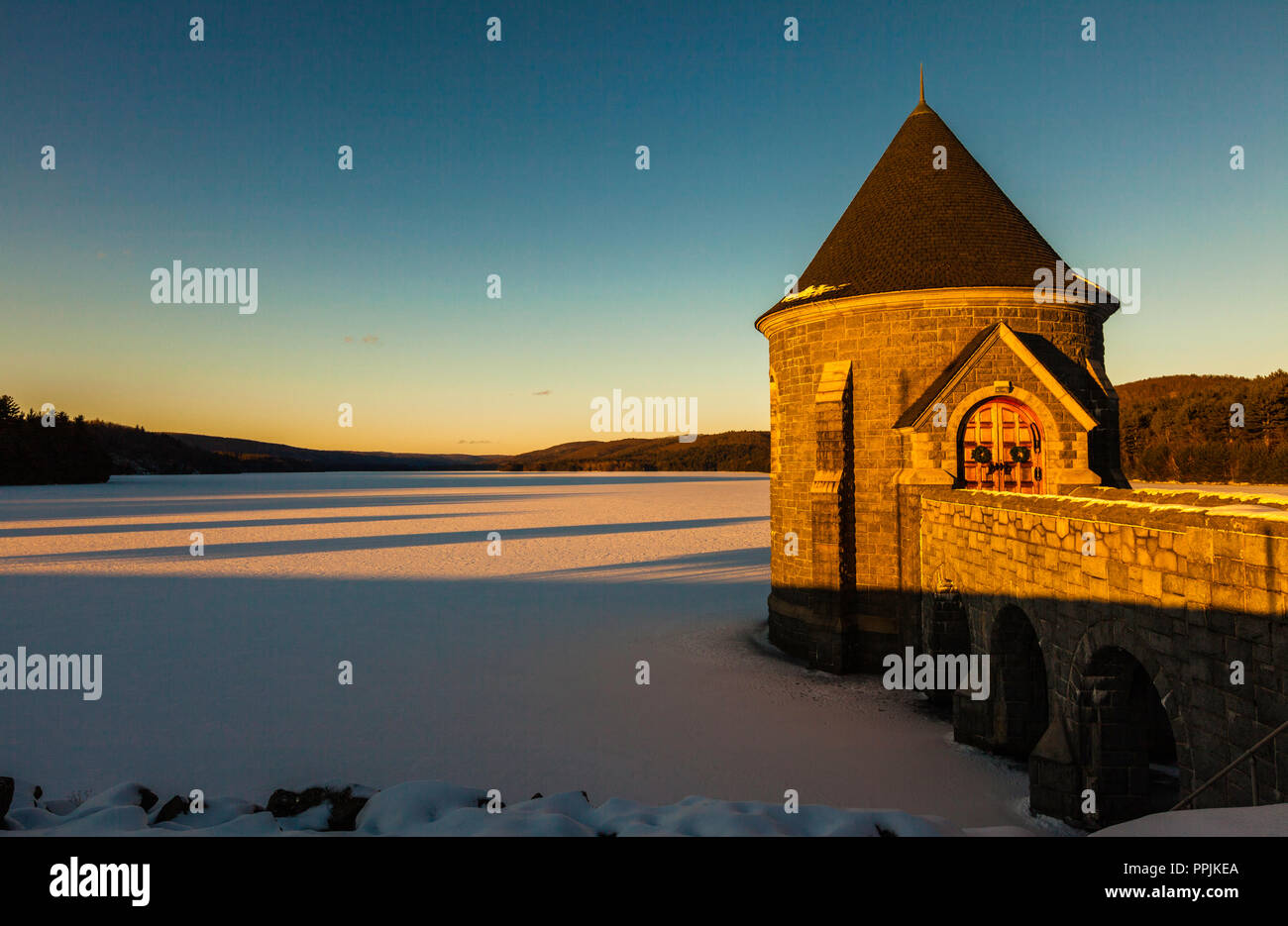 Saville Dam Barkhamsted Reservoir Barkhamsted, Connecticut, USA Stock ...