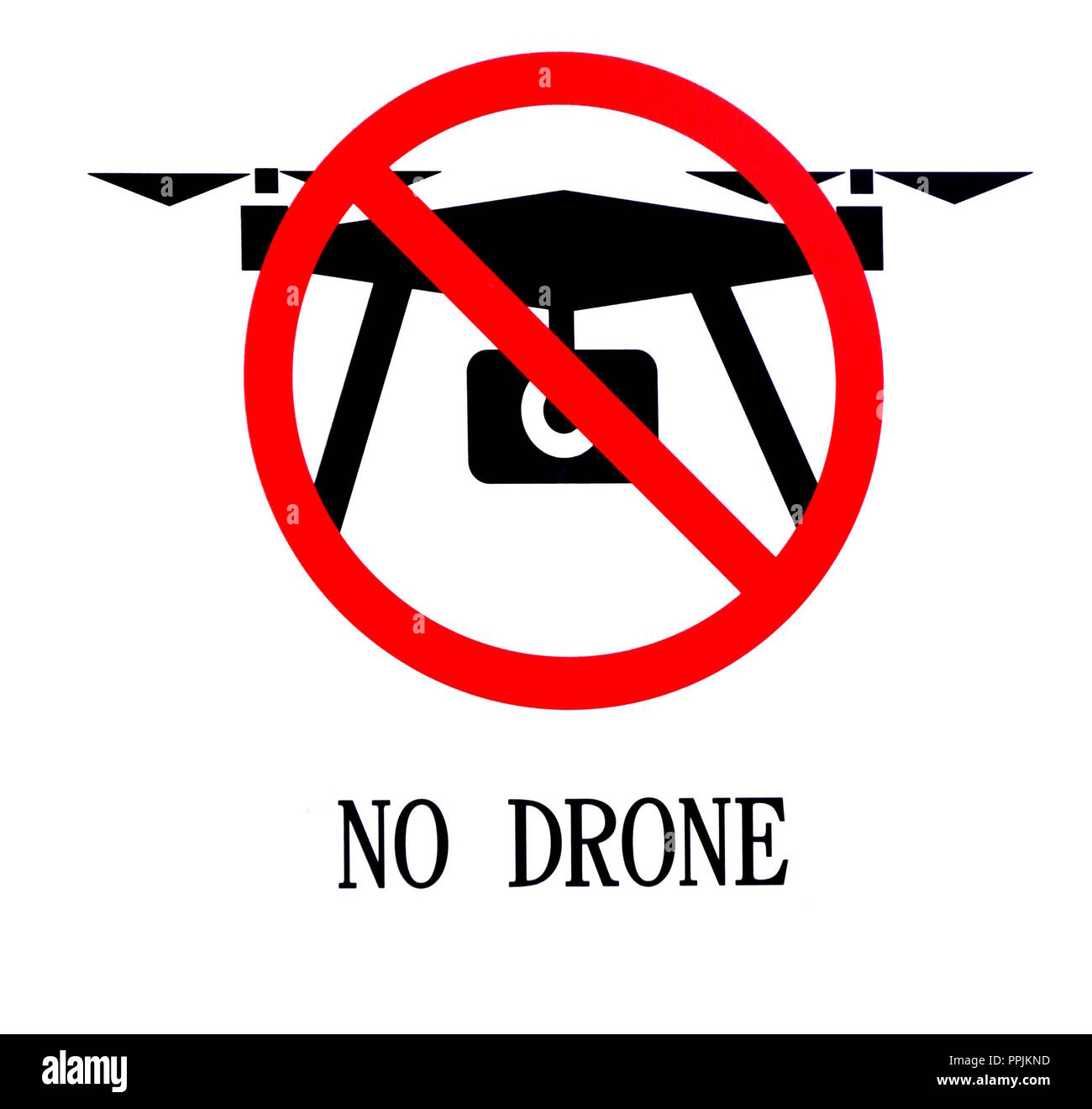 A sign that rules out the use of drones Stock Photo - Alamy