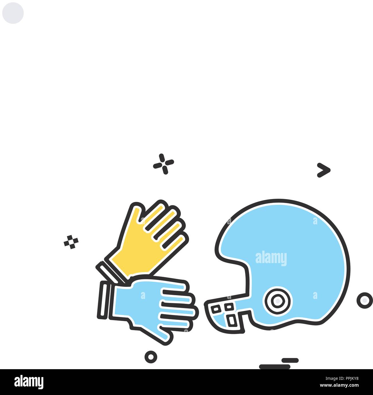 Championship cricket gloves halmet icon vector design Stock Vector ...