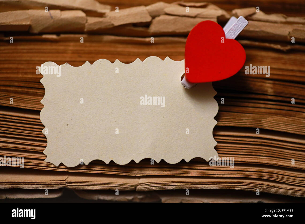white sheet paper love notes and heart shape Stock Photo - Alamy