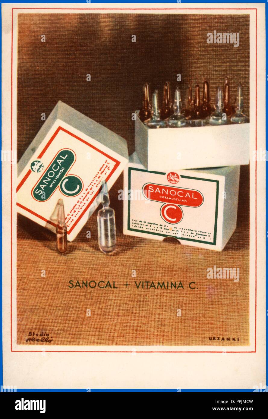 Pharmaceutical advertising Sanocal complex prepared from intramuscular ...