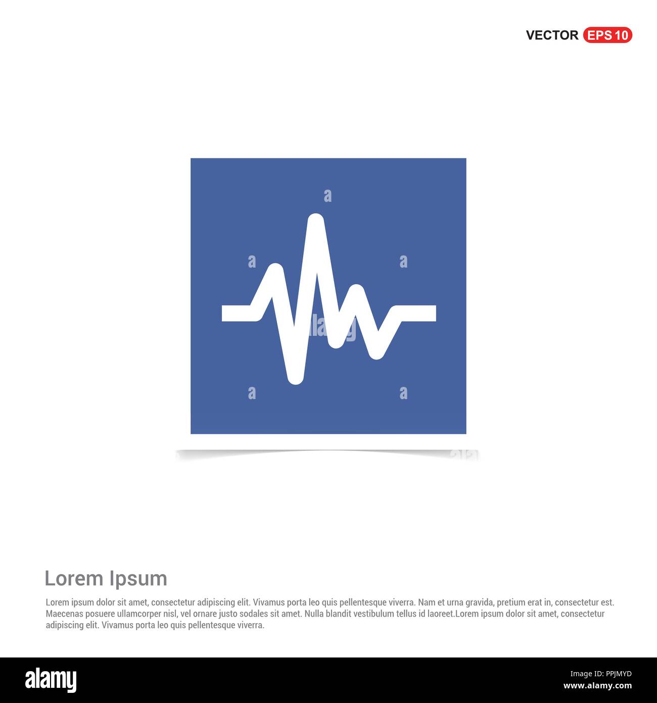 Ecg icon - Blue photo Frame Stock Vector Image & Art - Alamy