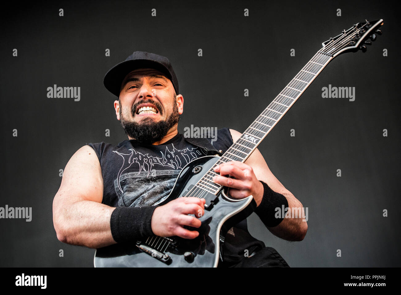 Norway, Halden - June 22, 2018. The American heavy metal band Soulfly ...